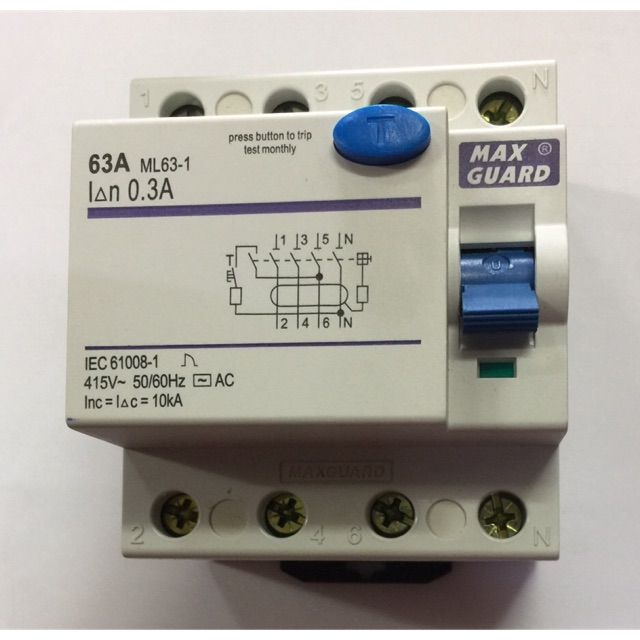 Maxguard 40A/63A/100A 4P Type AC RCCB/ELCB | Lazada