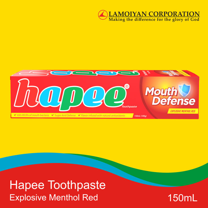 Hapee Toothpaste Explosive Menthol Red 150mL | Lazada PH