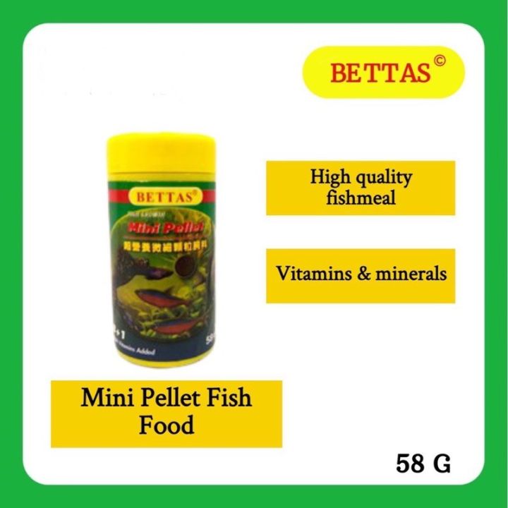 58g Bettas Guppy Micro Mini Pellets Small Fish Food Makanan Ikan Tetra ...