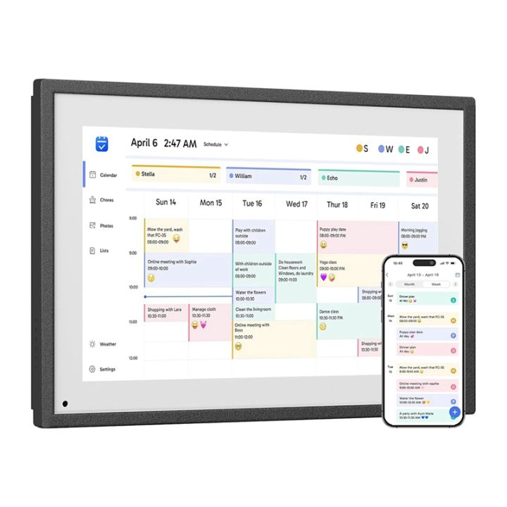NEW- 10.1 Inch Digital Calendar Chore Chart,Interactive Touchscreen ...