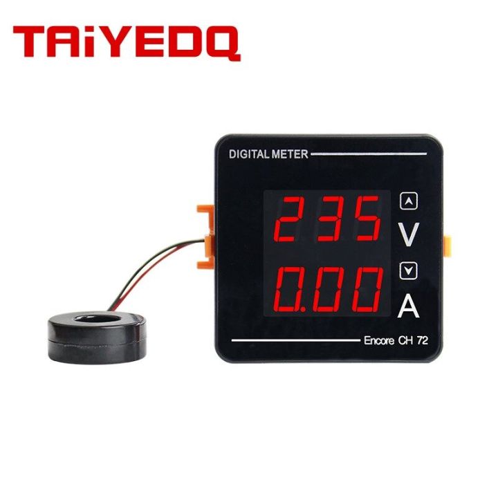 Philibs Original AC50-500V 1-120A Digital Display Voltage And Current Dual Volt Meter Ammeter ...