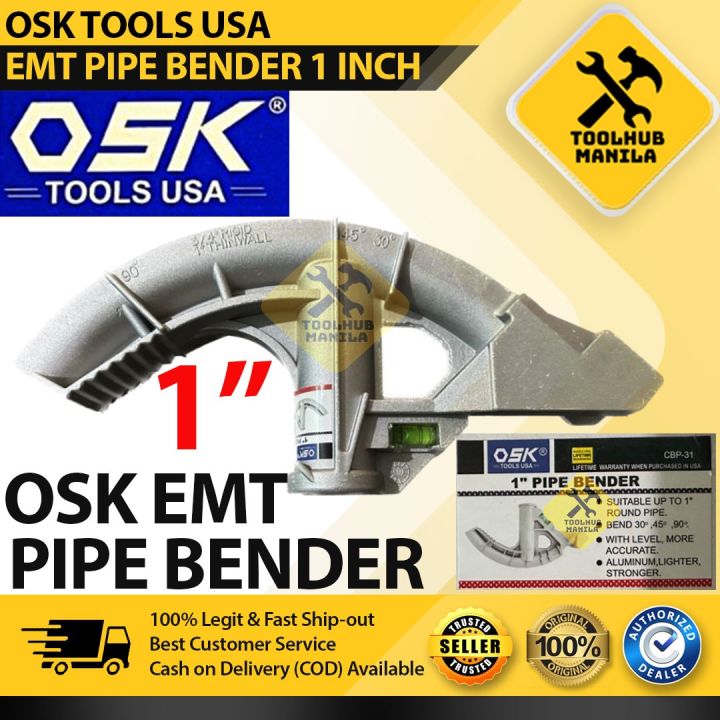 OSK Tools USA EMT Bender 1" WITH LEVEL Thin Wall EMT Conduit Pipe ...
