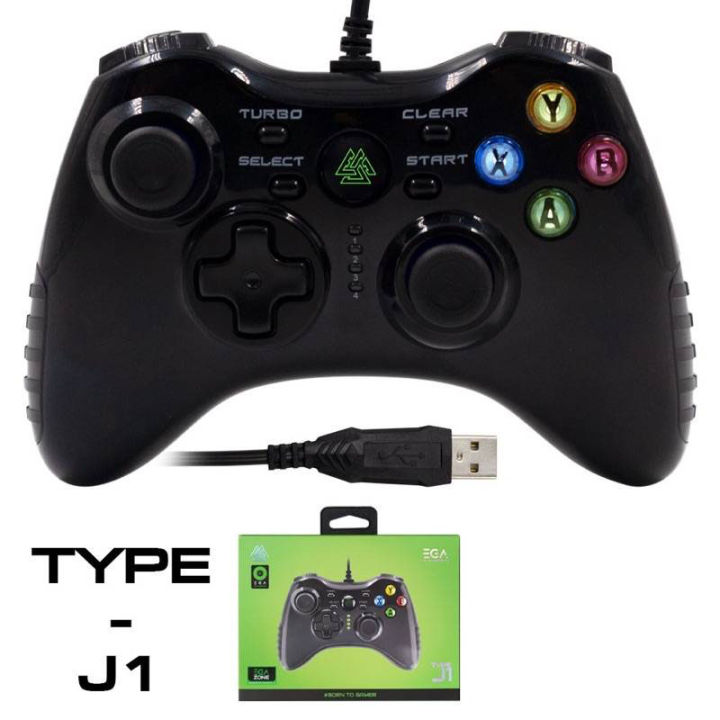 EGA TYPE J1 จอยเกมมิ่ง Gaming Joy Controller มีสาย For PC , TV-Box ...