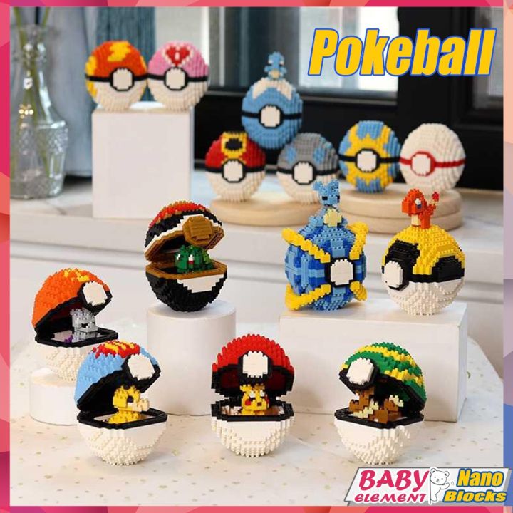 Ryn studio Nano Blocks Pocket Monster Bikachu Pokeball Puzzle Building ...