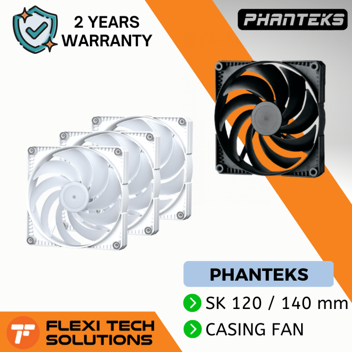 Flexi Tech PHANTEKS SK 120mm / SK 140mm PWM Fan DRGB White / Black 3 ...