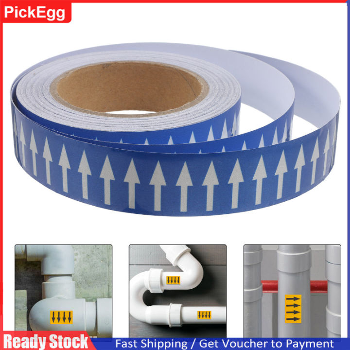 Pickegg Adhesive Directional Flows Arrow Tape Pipe Identification ...