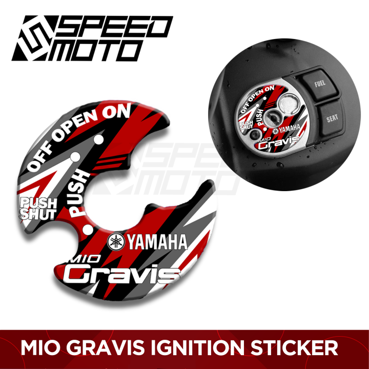 YAMAHA MIO GRAVIS IGNITION KEY COVER EMBOSSED 3D GEL TYPE STICKER ...