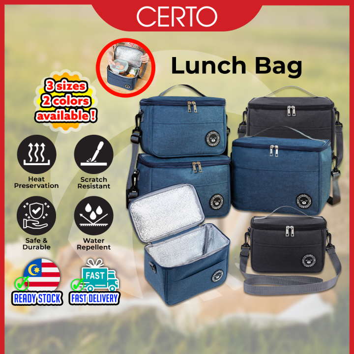 CERTO Insulated Lunch Bag Bento Lunch Box Lunch Box Bag Cooler Bag ...