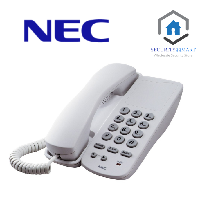READY STOCK !! NEC AT-40-W Single Line Telephone White | Lazada