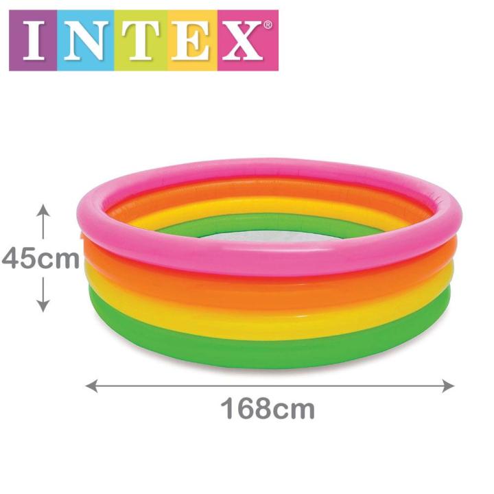 INTEX Sunset 4-ring Inflatable Pool (165cm x 45cm) | 56441 | Lazada ...