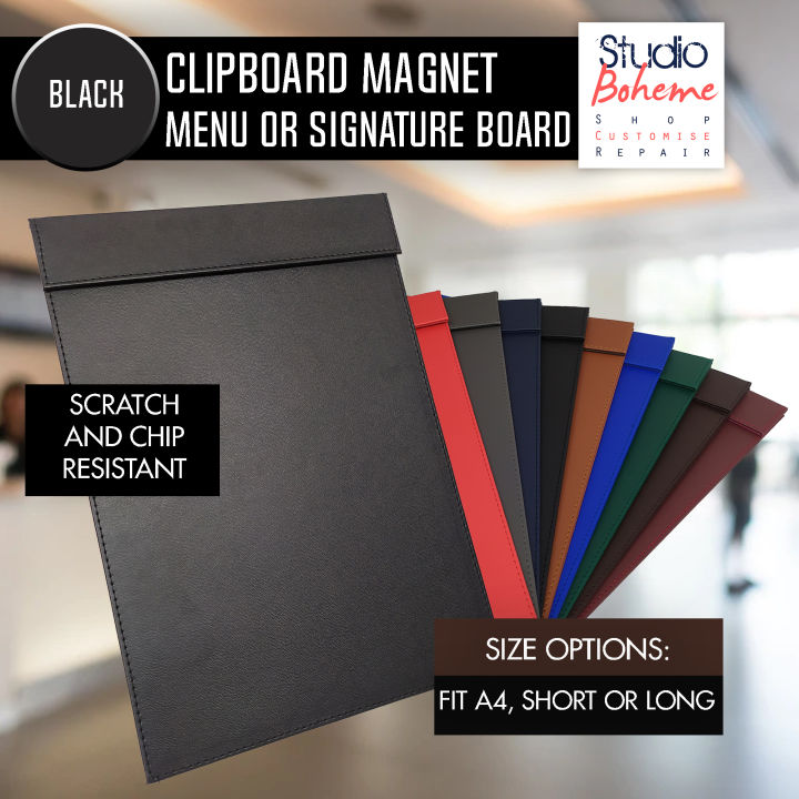 Clipboard Magnet leather board for menu or signature pad for hotels and ...