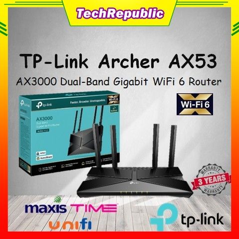 TP-LINK Archer AX53 AX3000 Dual Band Gigabit Wi-Fi 6 Router | Lazada