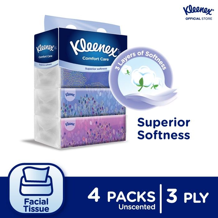 Kleenex Facial Tissue Soft Pack Lifestyle design 2 PLY / 3 PLY (100's x ...