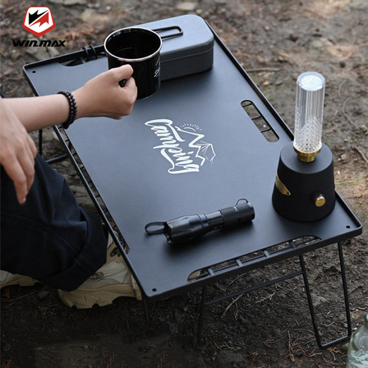 Winmax Portable Aluminum Alloy Tabletop Outdoor Iron Mesh Table Camping ...