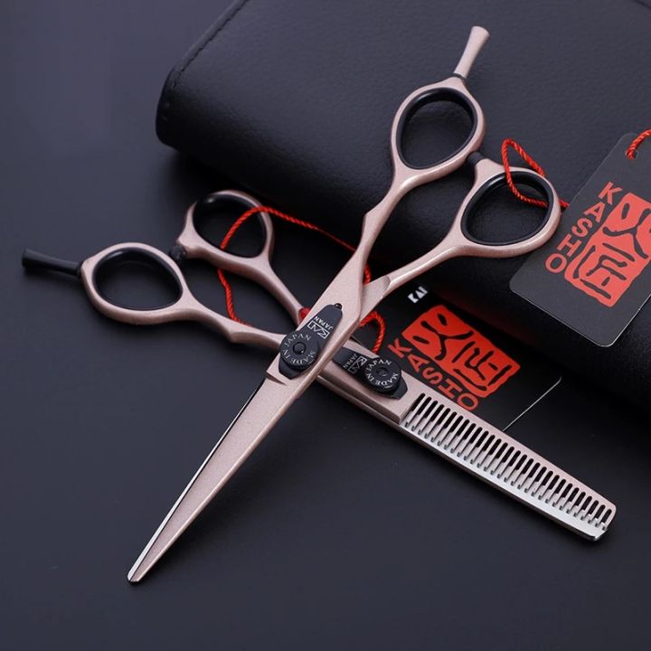 Japan 440C Salon Hairdressing Scissor 6 Inche Barber Scissor Flat Tooth ...