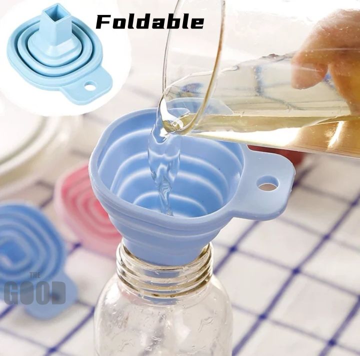 Mini Silicone Collapsible Funnel Foldable Funnel Portable Folding ...