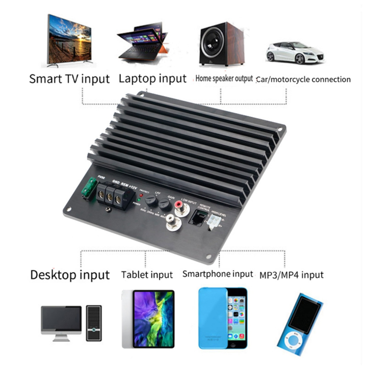ReadyStock- Subwoofer Amplifier Motherboard 12V High-Power Car Audio ...