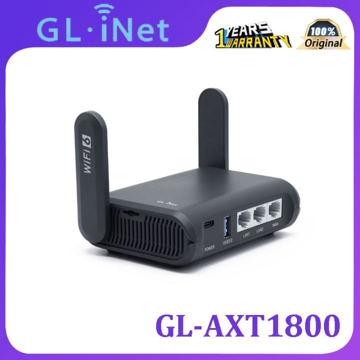 GL.iNet GL-AXT1800 Pocket-Sized Wi-Fi 6 Gigabit Travel Router, Extender ...