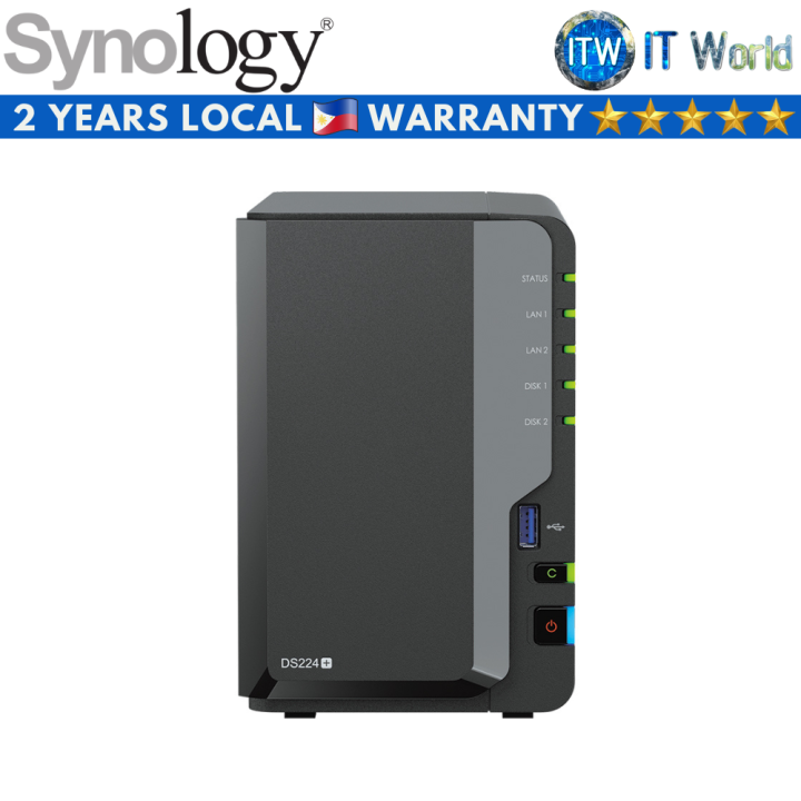 Synology DiskStation DS224+ Compact 2-Bays Desktop Network Attached ... Synology DiskStation DS224+ Compact 2-Bays Desktop Network Attached ...