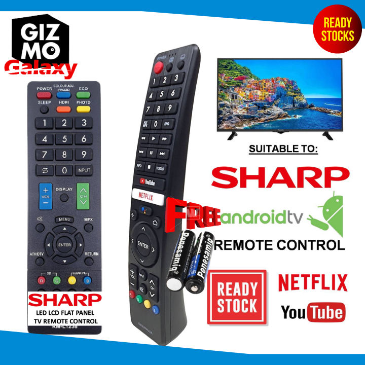 Sharp Youtube Netflix Android Smart TV Remote Control GB-326 / SHARP TV ...