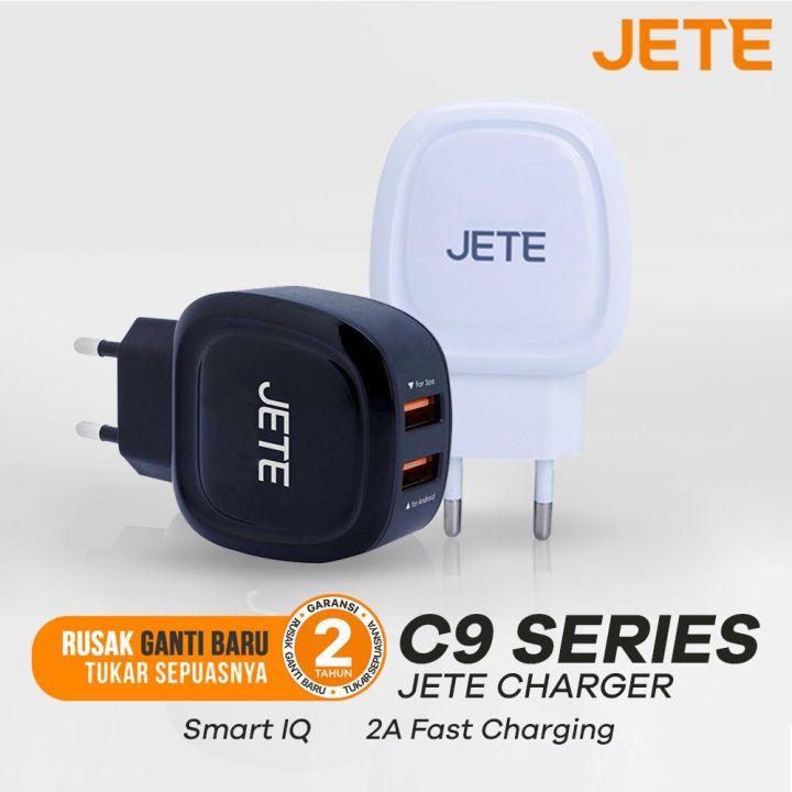 Charger Hp Fast Charger Dual Output JETE C9 - Garansi 2 Tahun | Lazada ...