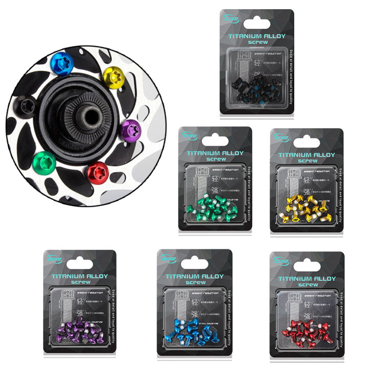 12pcs Bicycle Disc Brakes Rotor Screws M5*9mm T25 Cycling MTB Road Bike ...