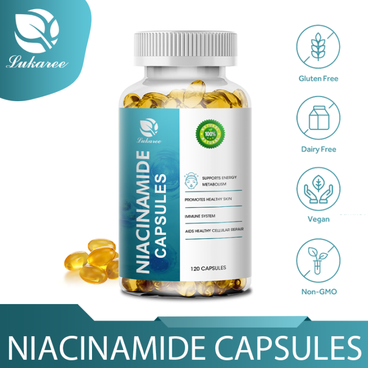 Nicotinamide B3 Capsules Vitamin B3 500mg Supports Nad Levels Skin Cell