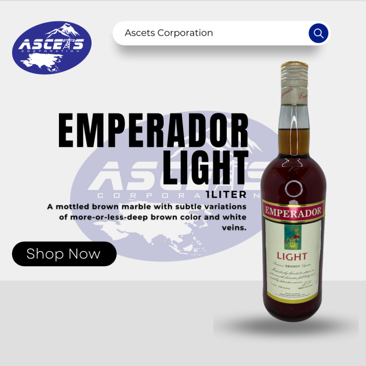 EMPERADOR Light Premium Brandy Liquor 1 LITER | Lazada PH