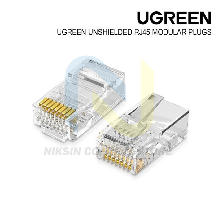 UGREEN LAN HEAD NETWORK RJ45 Cat5E / Cat5 / Cat6 Connector Modular Head ...