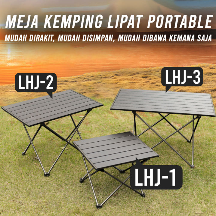 Meja Lipat Outdoor Aluminium Meja Lipat Camping Meja Lipat Portable ...