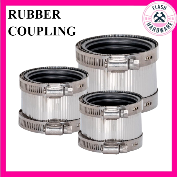 Rubber Coupling with Stainless Steel Clamp Flash Hardware | Lazada PH