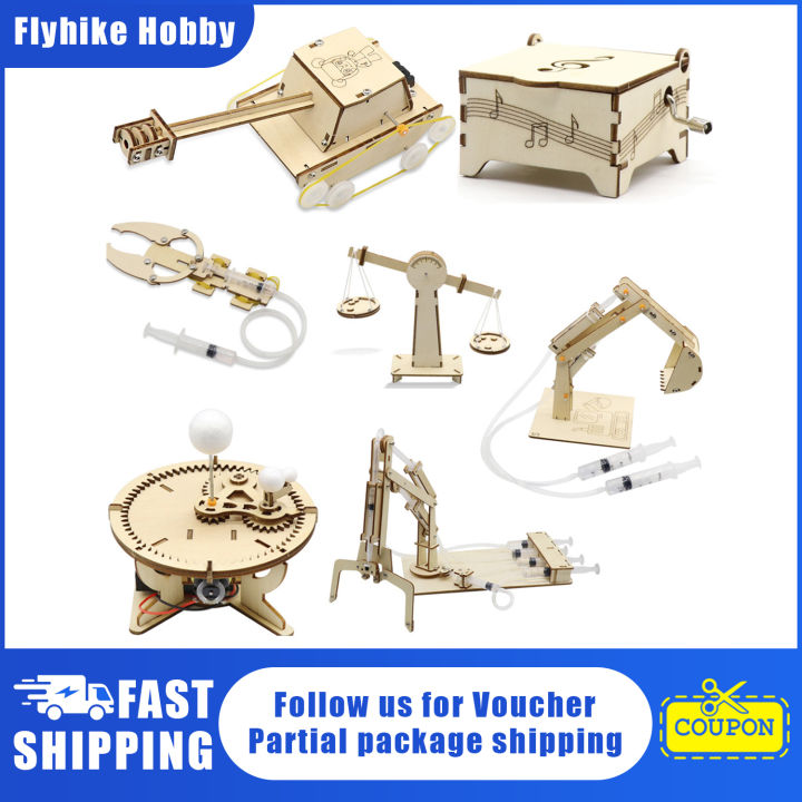 Kids DIY Science Toys Educational Scientific Experiment Kit Wood Tank ...