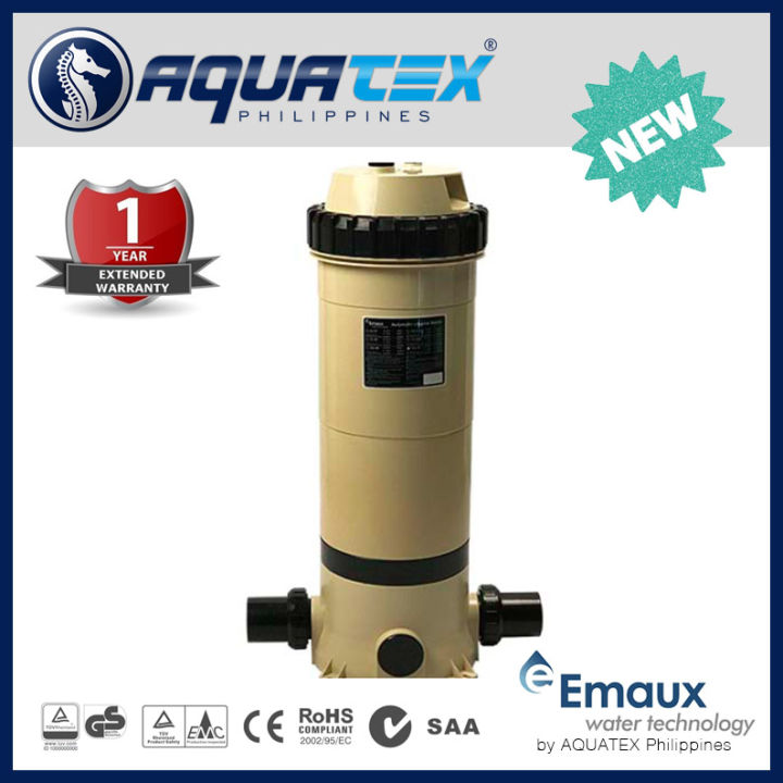 EMAUX Pool Chlorine Tablets Inline Feeder - Automatic Pool Chlorinator ...