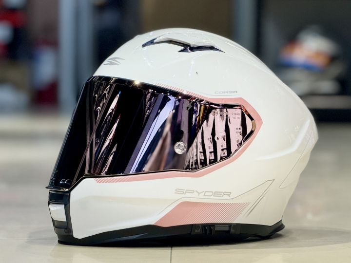 Spyder Corsa V2 Full Face Dual Visor Helmet with Free Extra Clear Visor ...