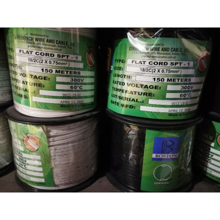 Flat Cord Boston Duplex Extension Wire (per meter) Flat Chord 22/2 18/2 ...