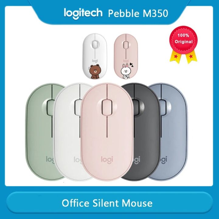 Logitech Pebble M350 Wireless Bluetooth Mouse Portable Mouse Computer 1000DPI Laptop Tablet ...