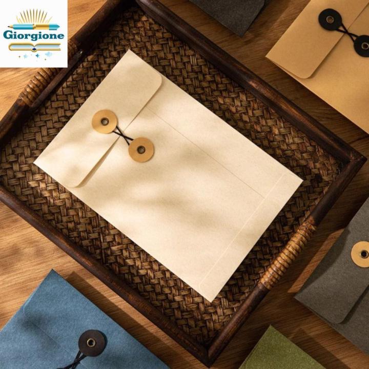 GIORGIONE with String Tie Closure Clasp Kraft Paper Envelopes European ...