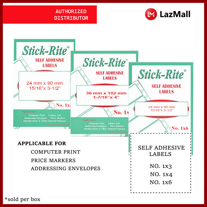 Stick Rite Self Adhesive Labels Computer Print Price Marker Sticker ...