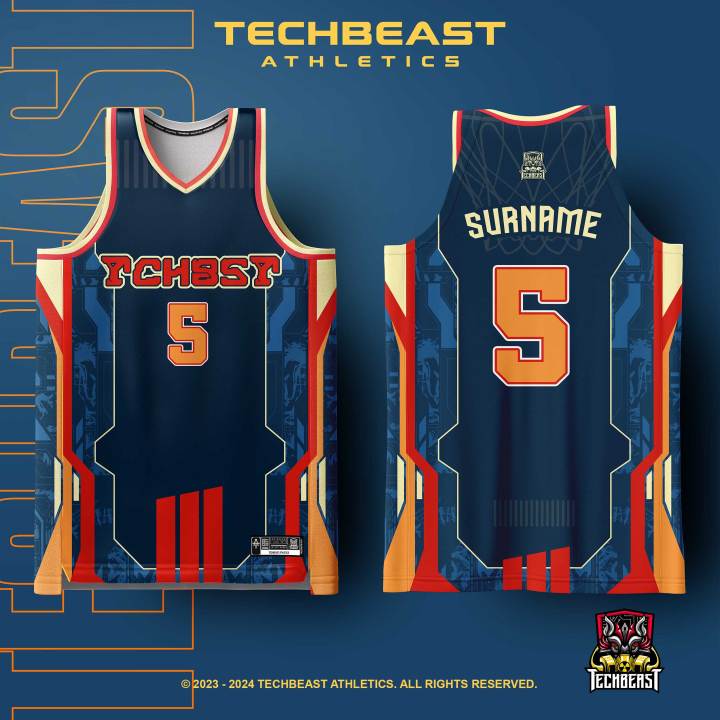 Techbeast Cyber Basketball Jersey Full Sublimation ( CUSTOM NAME + NUMBER ) | Lazada PH