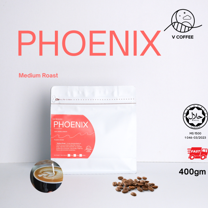 V Coffee - Phoenix (Medium Roast) 200g/400g Arabica Coffee Bean | Lazada