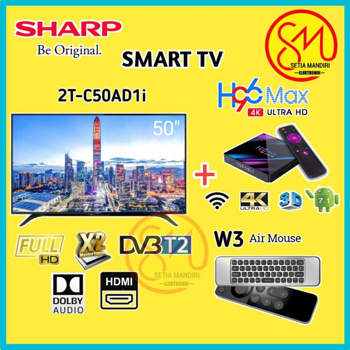SHARP LED TV 2T-C50AD1i 50 INCH FULL HD DIGITAL DVB-T2 HDMI USB C50AD | Lazada Indonesia