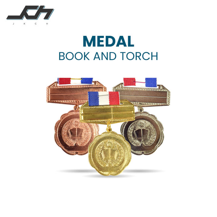 Academic Medal Book and Torch Medal Bronze, Silver, Gold in Miguelito ...