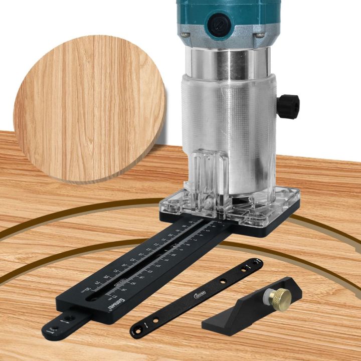 Woodworking Circle Cutting Jig, Slotting Base W/ Fence for Electric ...