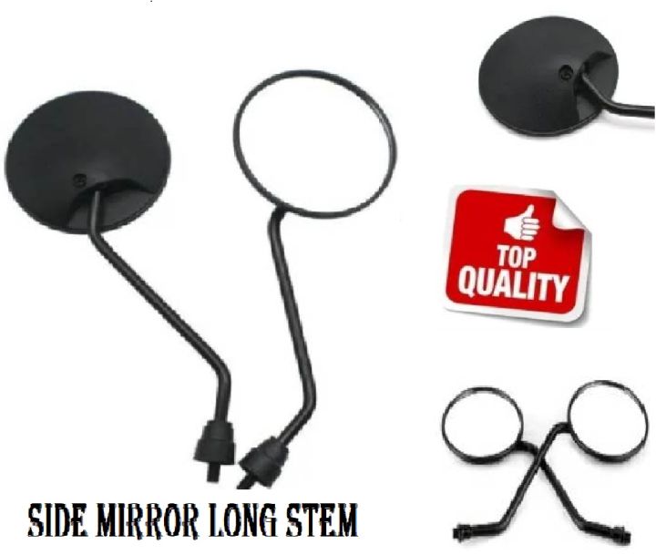 YAMAHA XSR 155 MOTORCYCLE CLEAR SIDE MIRROR |073| BLACK STEM| LONG STEM ...