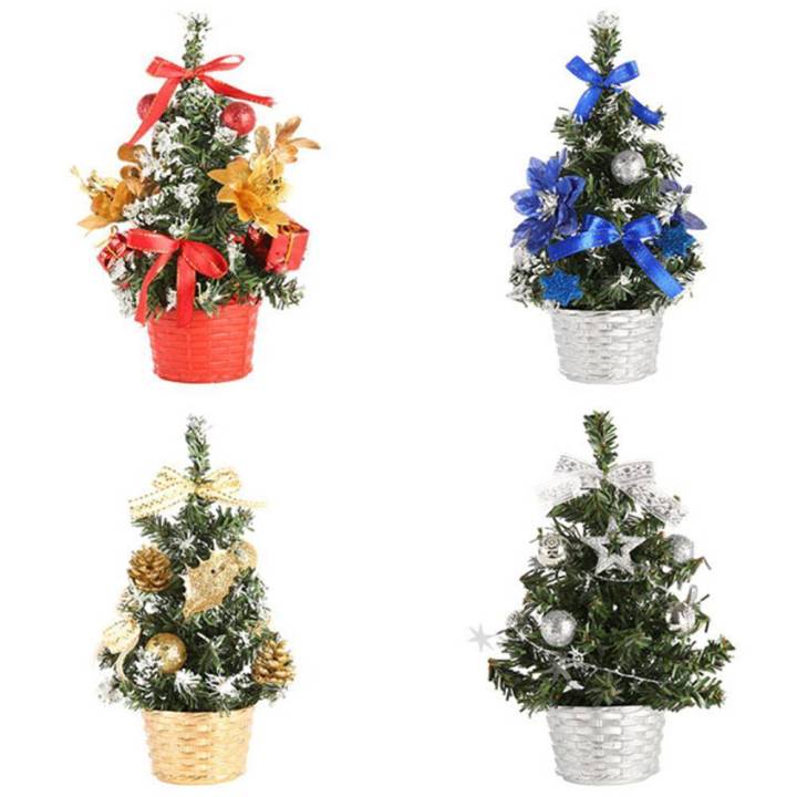 【TaroBall】Mini Christmas Tree Ornaments Artificial Christmas Small ...