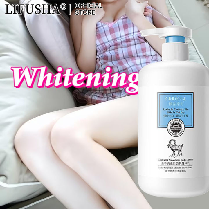 Effective Just 3 Days Permanent Whitening 500ML CINDYNAL Goat Milk Whitening Body Lotion Remove ...
