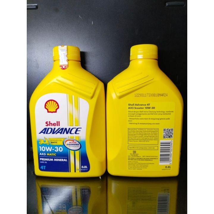 oli shell AX5 10W-30 MATIC 0,8 L | Lazada Indonesia