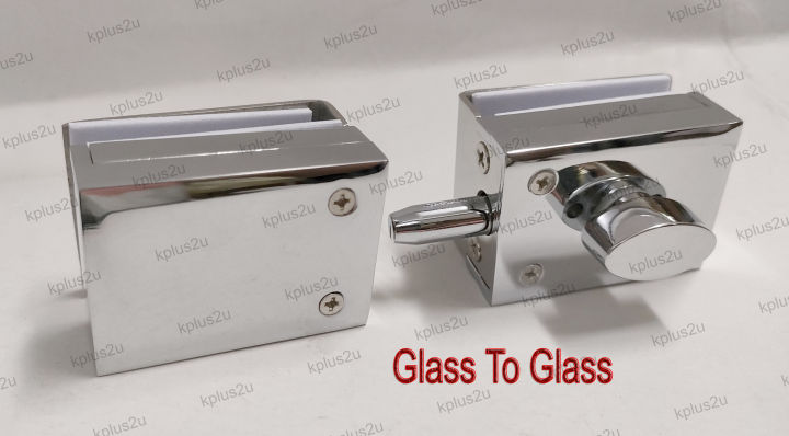 Glass shower door lock Single bathroom lock wall to glass kunci pintu ...