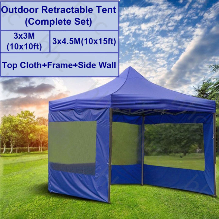 Outdoor Retractable Tent 3x3/3x4.5 Folding Canopy Waterproof Tent with ...