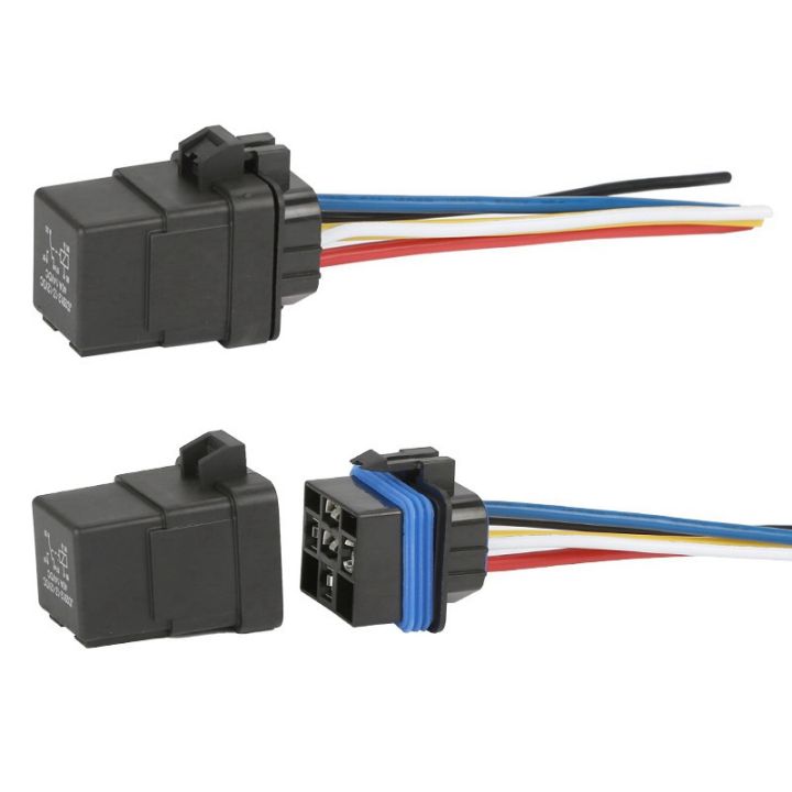 【PTC】-12VDC 40A Waterproof Relay with Harness Socket Wires 5 Pin Relay ...